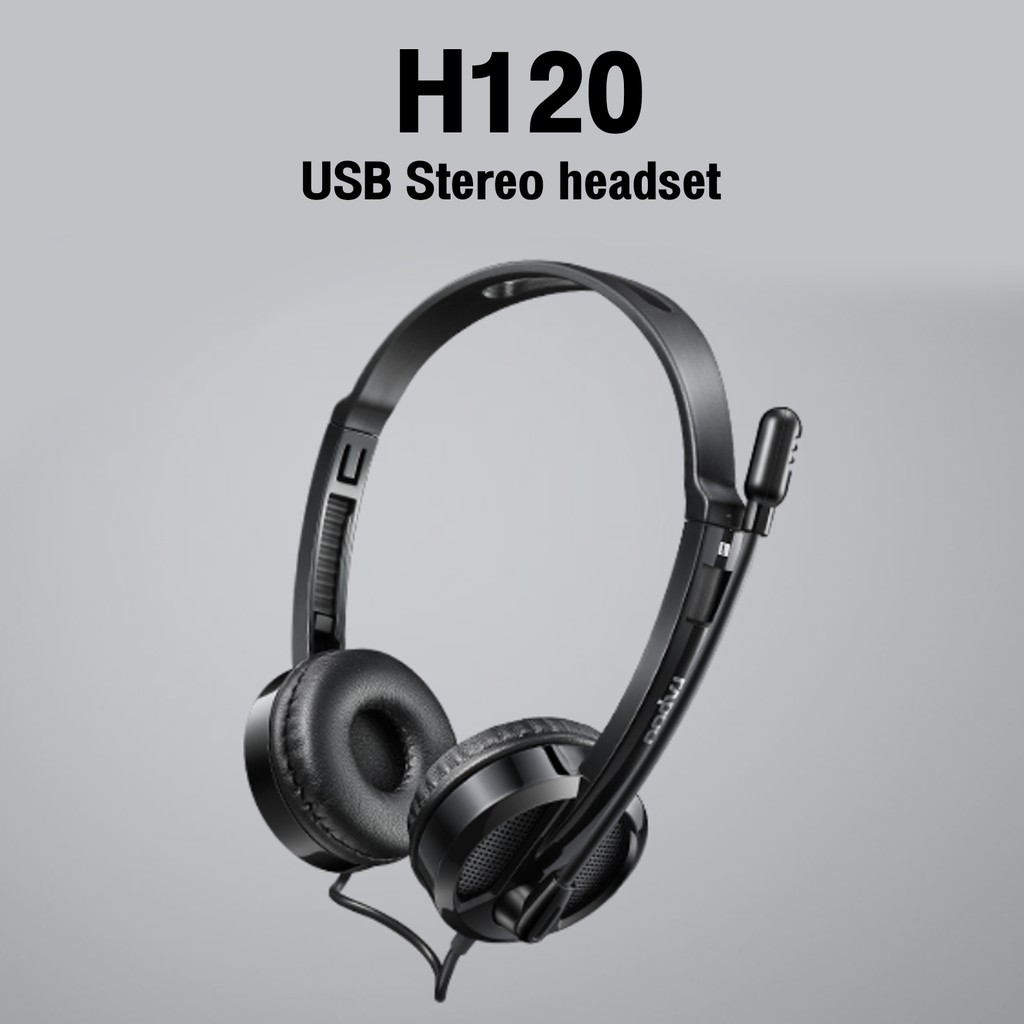 Rapoo รุ่น H120 USB Stereo Headset (HT-H120-BK) - rapoo_th - ThaiPick