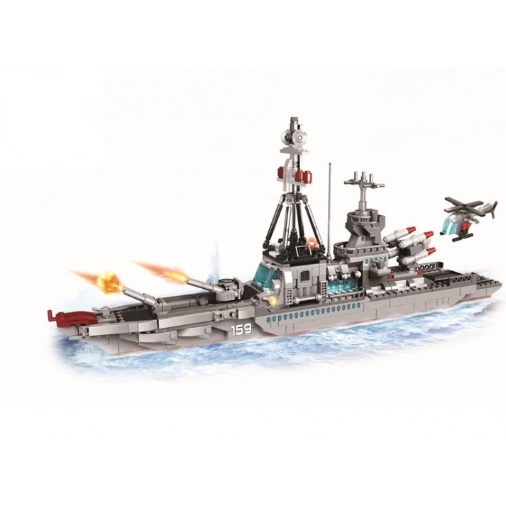 Mytopshop 725PCS Military Aegis missile Battle ship Building Block ...
