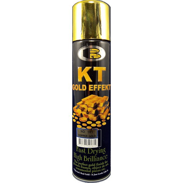 สเปรย์ทอง Bosny KT Gold Effect น้ำหนักสุทธิ 225 กรัม สเปรย์สีทอง บอสนี่ ...