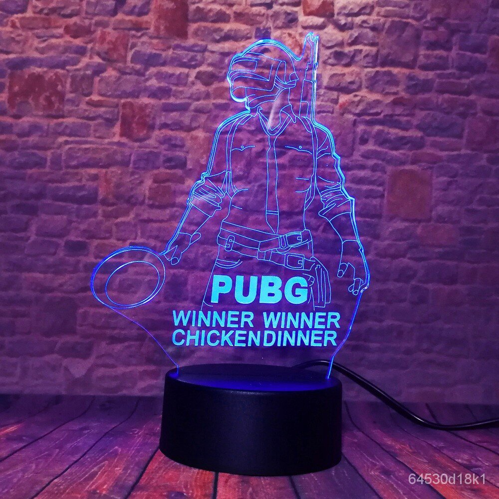PUBG 3D USB LED Night Light Remote Control Colors Change LED Light Gif ...