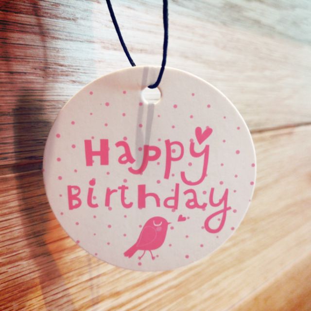 HBD Tag ป้ายของขวัญวันเกิดพร้อมเชือก | Shopee Thailand