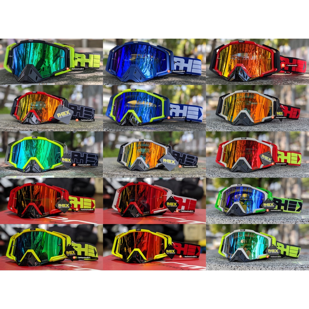 (ส่งฟรี) แว่นวิบาก RHEX (2021) 15 สี เลนส์ปรอท แถมฟรีเลนส์ใส และอุปกรณ์ ...