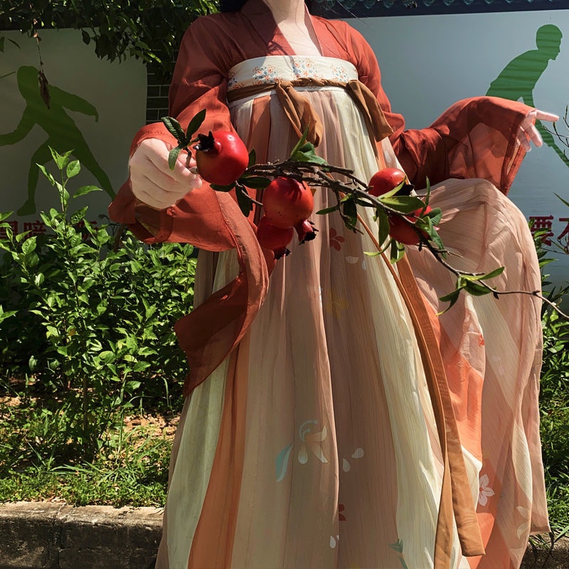 ชุดฮั่นฝูเสื้อผ้าผู้หญิง๑ Orange Fragrant Peach Fourteen Original Hanfu ...