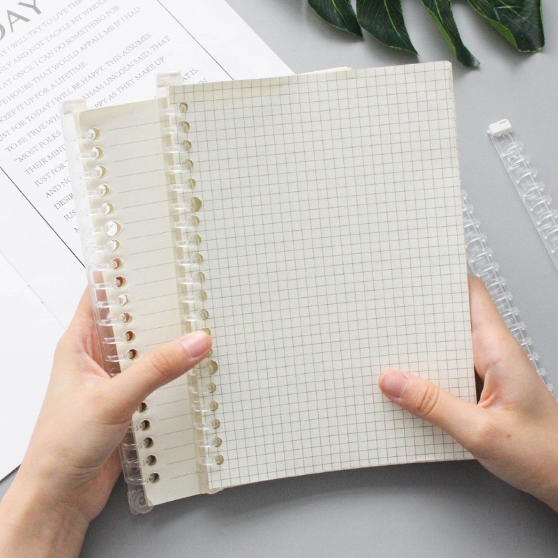 พร้อมส่ง NEJA LIFE สันกระดูกสมุดใส แบบล็อกได้ แบบข้อยาว A5B5 สันหนีบ ...