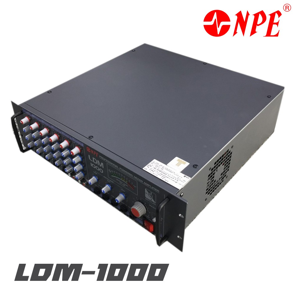 NPE LDM-1000 เพาเวอร์มิกเซอร์แบบมีไลน์ ให้กำลังสูง 1000 วัตต์ เหมาะสำหรับ งานระบบประกาศ ระบบ ...