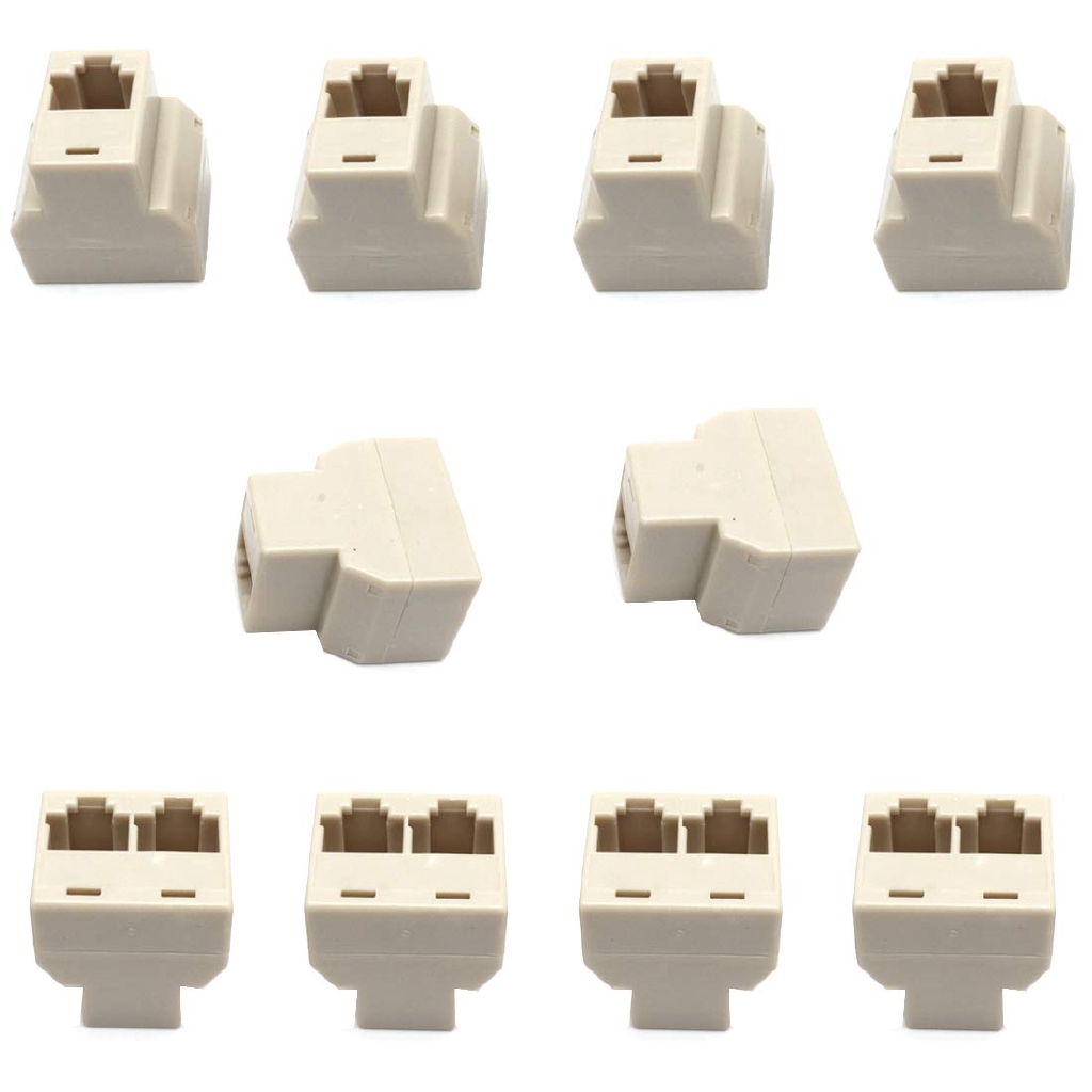Rj45 Female To 2 Female Ethernet Cable Coupler 3 Way อะแดปเตอร์แยกสาย ...