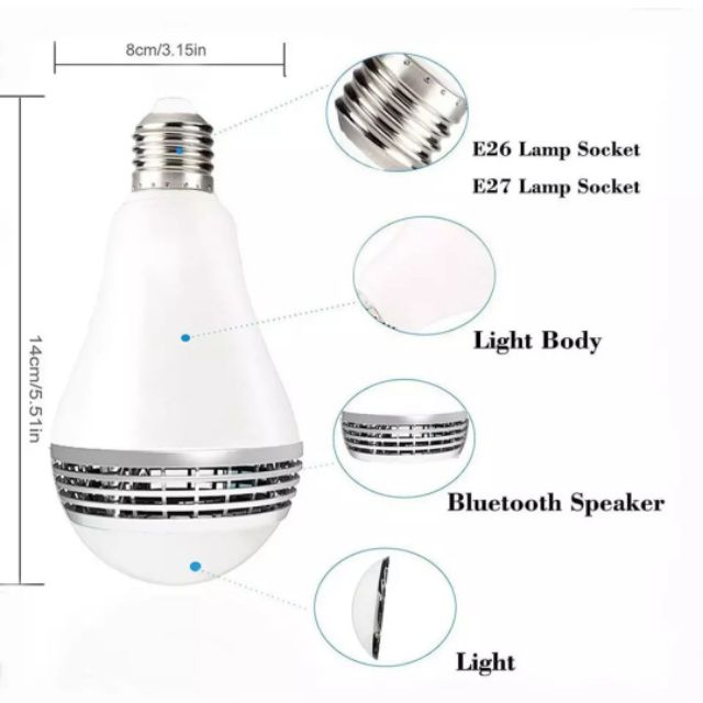 หลอดไฟเพลงApp ilink Bluetooth 4.0 E27 สมาร์ท RGB ลำโพงบูลทูธไร้สาย โคม ...
