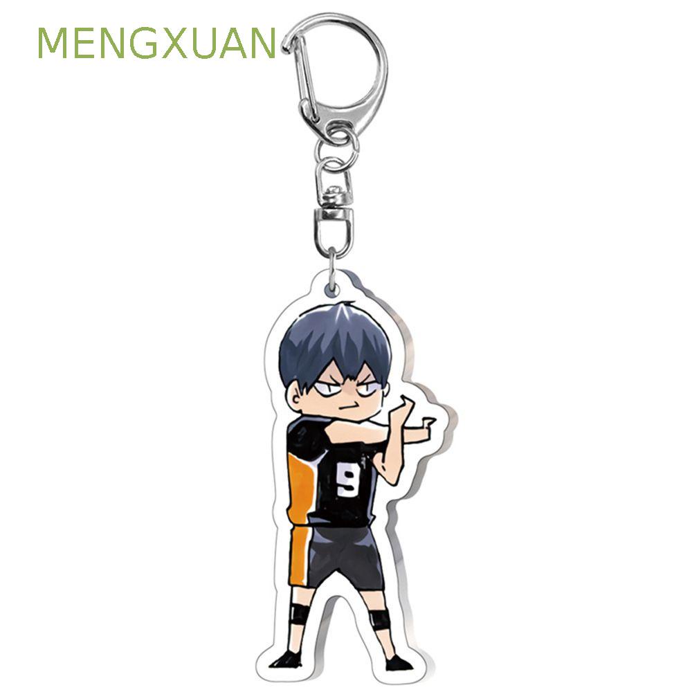 MENGXUAN Fashion Anime Keychains Cute Key Rings Volleyball Figure ...