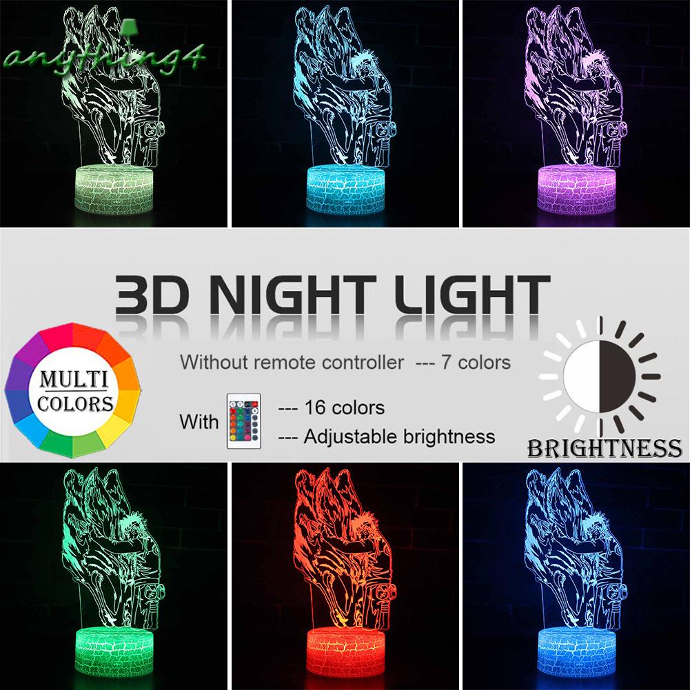 Cotton Light★ 3D Acrylic Night Light Touch Remote Control Cartoon ...