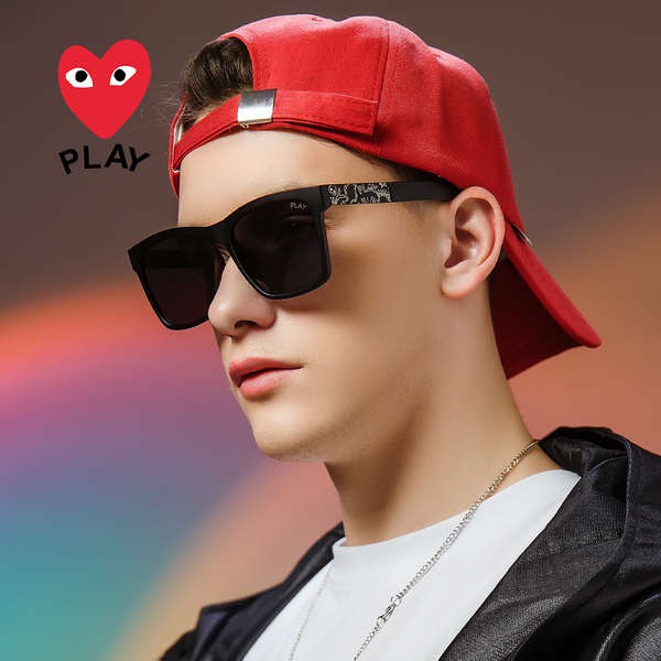 Chuan Jiuf eililing สแควร์กล่องขนาดใหญ่ขอบสายตาสั้นแว่นตาโพลาไรซ์ผู้ชาย ...