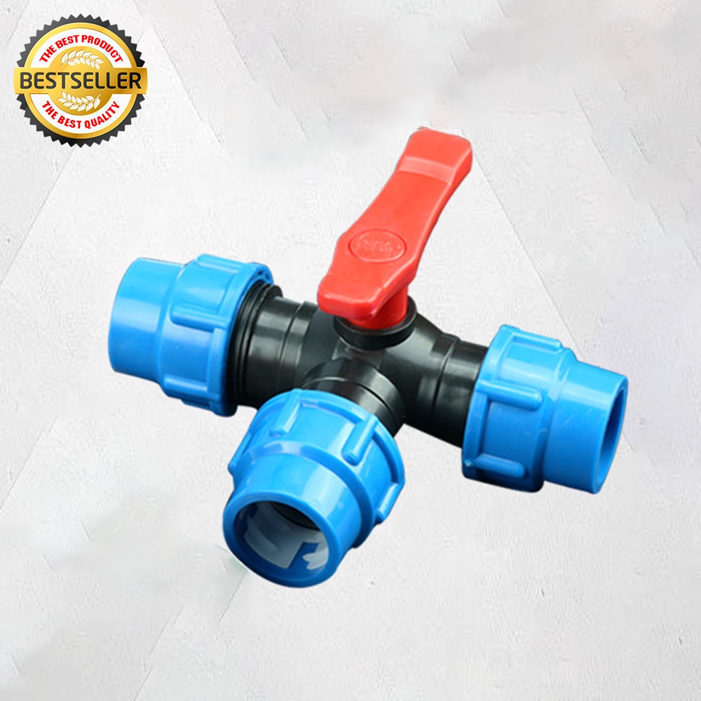 20/25/32mm Three-way Fast Connection Valve T-type Water Splitter PVC PE ...