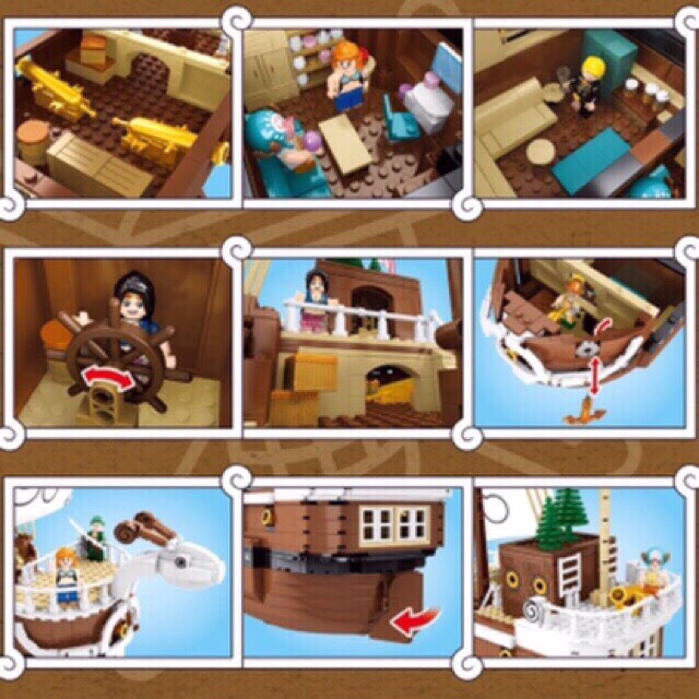 เลโก้ เรือวันพีช SY 6297 One Piece Meili pirate ship 1048 ชิ้น ...
