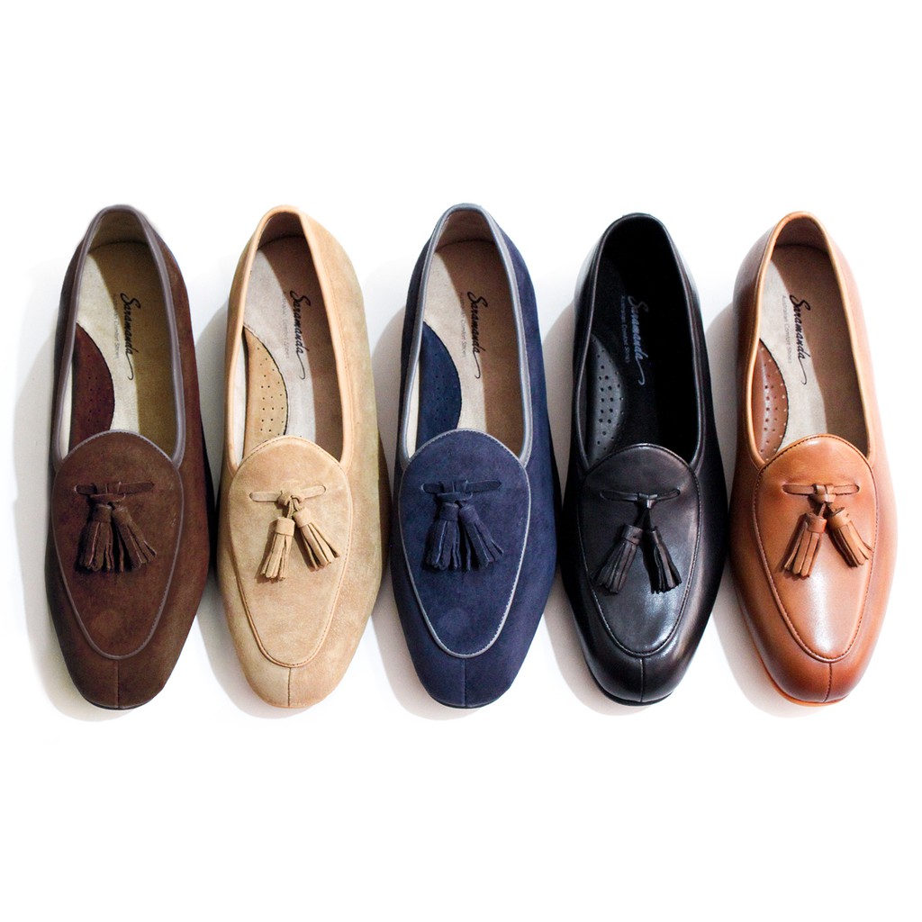 Saramanda รุ่น 125006A รองเท้าแตะหนังลูกแกะฝรั่งเศสผู้ชาย แบบสวม หนัง ...