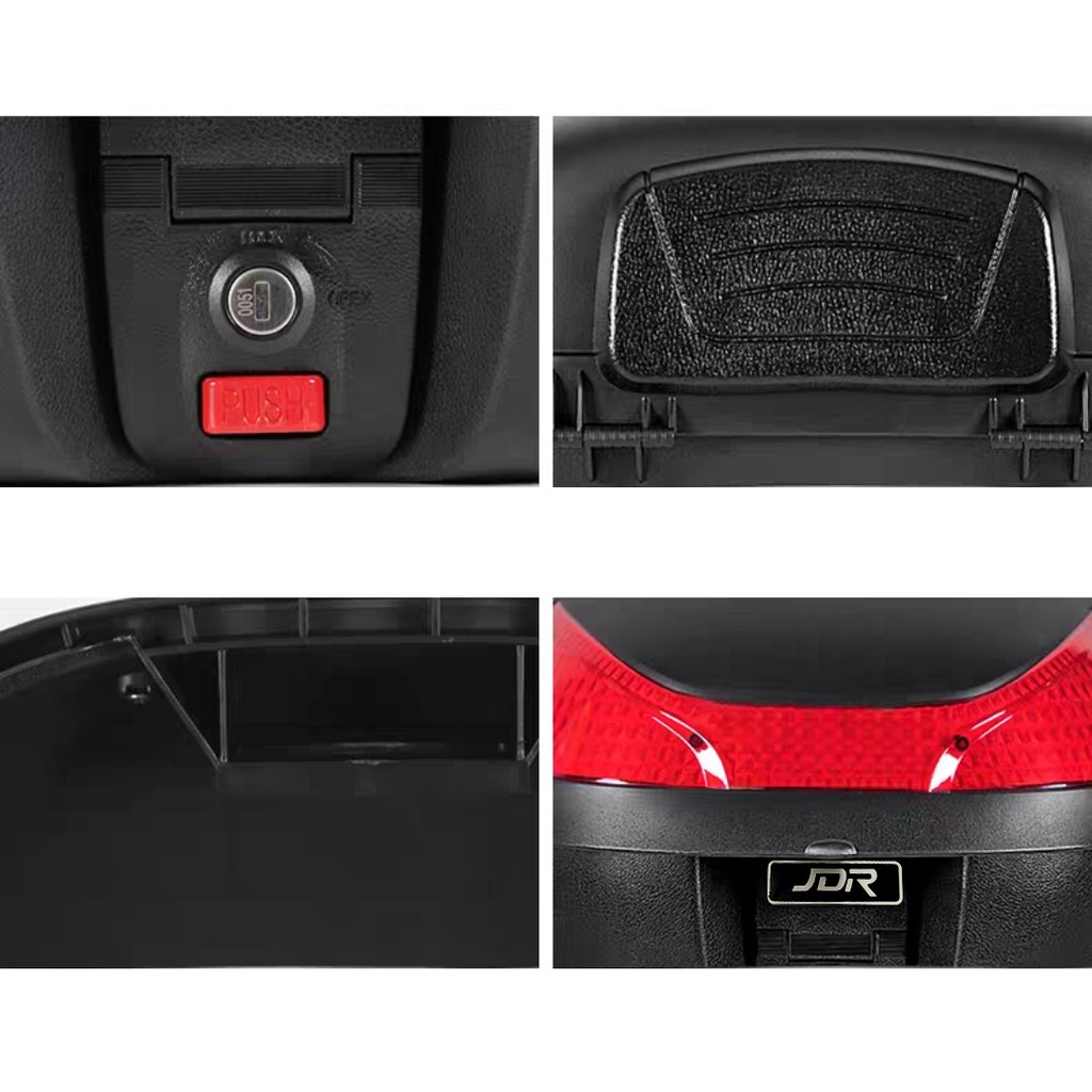 JDR กล่องท้ายเบาะเอนกประสงค์ กล่องท้ายหลัง JDR-678 ดำ ( 27 ลิตร ...