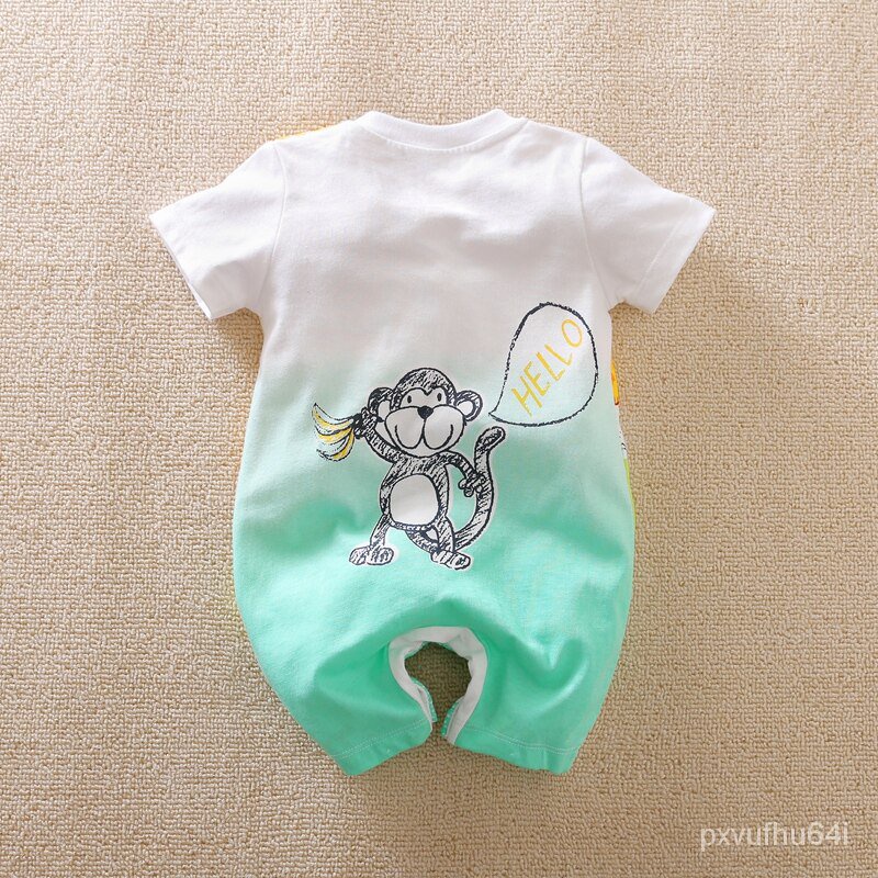 PatPat 100% Cotton Short Sleeve Baby Animal Print Bodysuits Jumpsuit Bodysuit Baby Clothes for ...