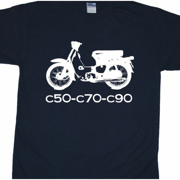 Honda C 50 C 70 C 90 C เสื้อยืดสําหรับผู้ชายผู้หญิงแขนสั้นคอกลมพิมพ์ลาย ...
