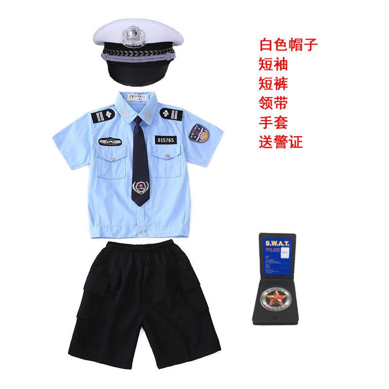 hotChildrens military uniforms small traffic police costumes short ...