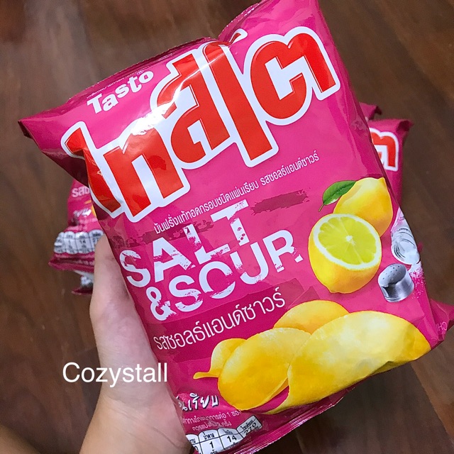 (ของแท้100%) มันฝรั่งทอดกรอบ แผ่นเรียบ เทสโต Testo รสSalt&Sour 52 กรัม ...
