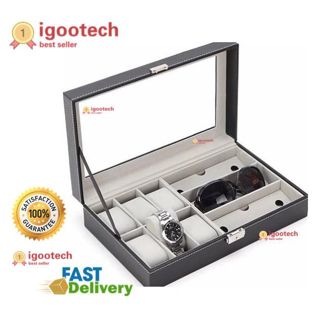 สมาร์ทวอช สายนาฬิกาข้อมือซิลิโคน igootech Cassablu กล่องนาฬิกา 6 เรือน กล่องใส่แว่นตา 3 อัน หนัง ...