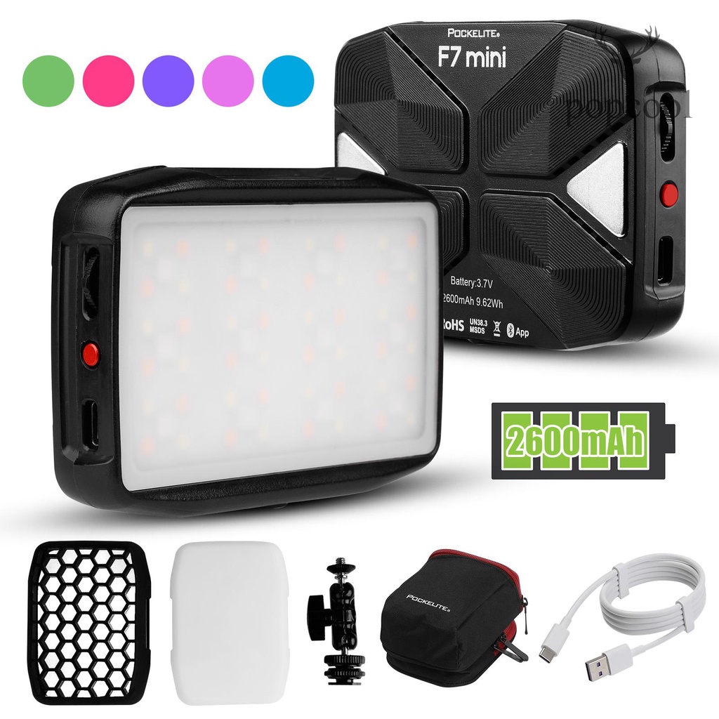 [Pop]Falconeyes F7 ไฟ LED ขนาดมินิ RGB ควบคุมด้วยแอพแม่เหล็ก 2500K ...