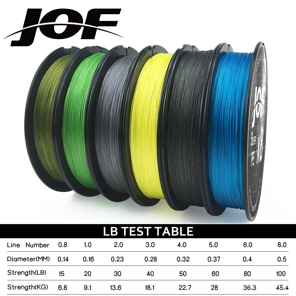 Mseh JOF 300M 150M PE Fishing Line 8 Strands Braided Fishing Line 15 ...