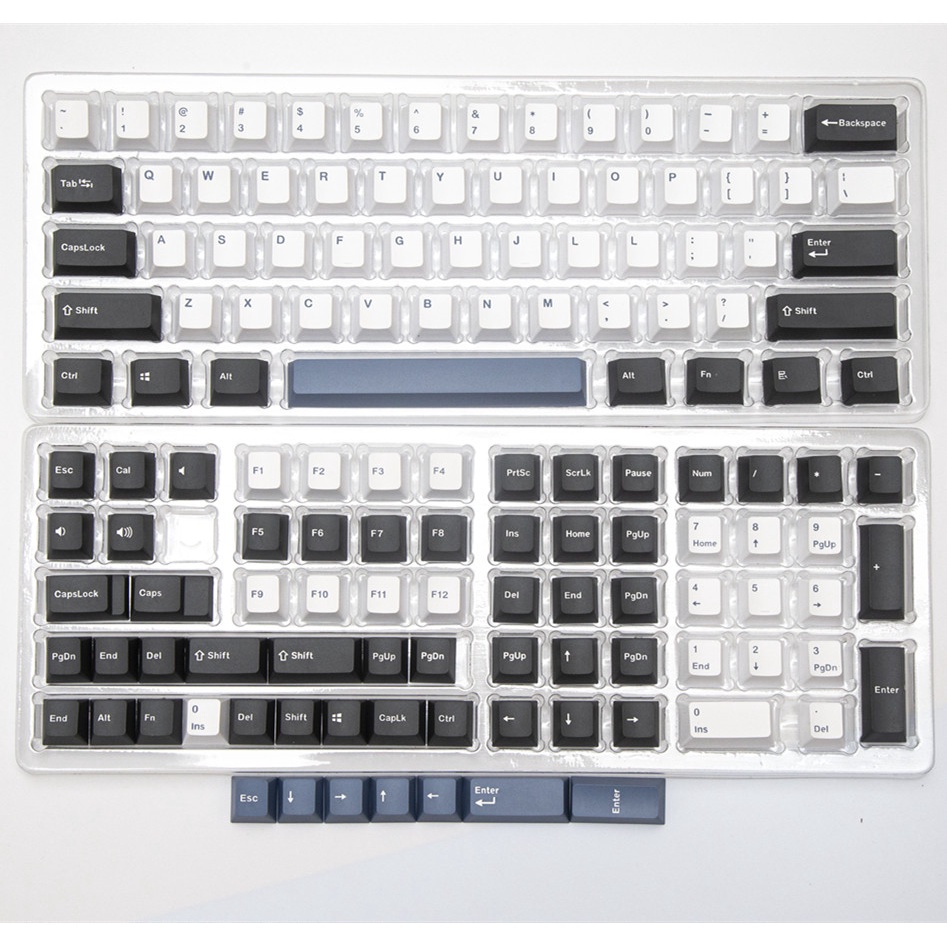 Arctic Keycap OEM Profile 135 Keys PBT Double Shot Mechanical Keyboard ...