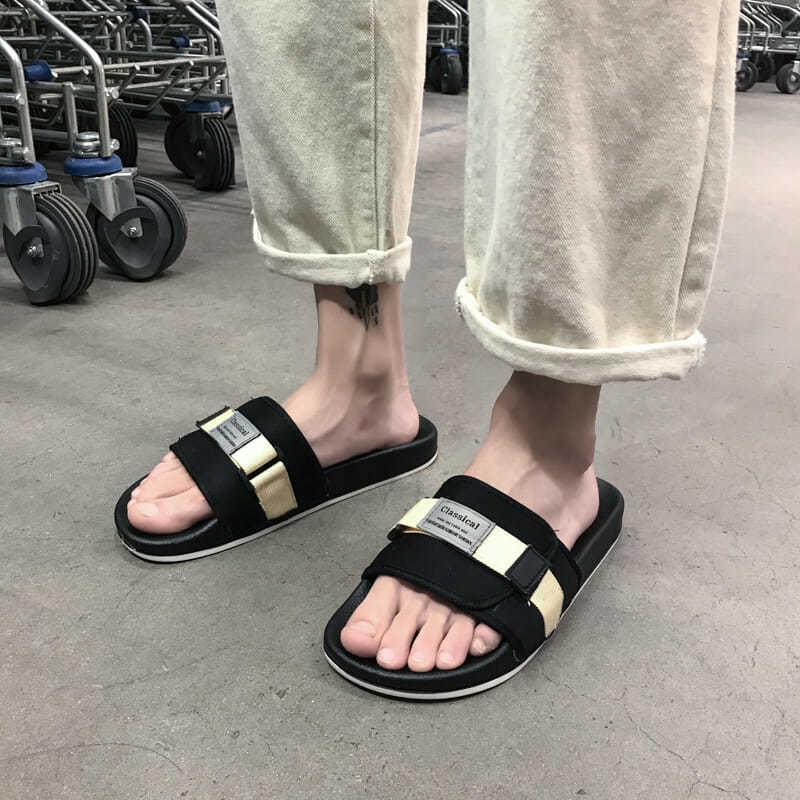 Magic Paste Slipper คู่รักเทรนด์แฟชั่นเทรนด์เกาหลีส่วนบุคคลลากกลางแจ้ง ...