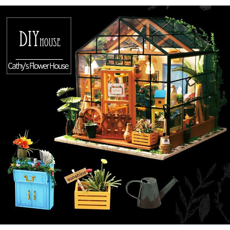 DIY Doll House : โมเดลบ้านตุ๊กตา : DG104 Cathy's Flower House - claver ...