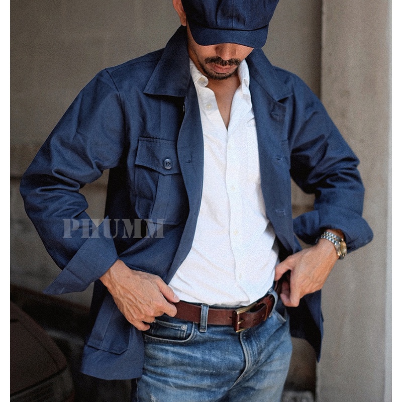 SAFARI JACKET (สีกรมท่า) - phumm.official - ThaiPick