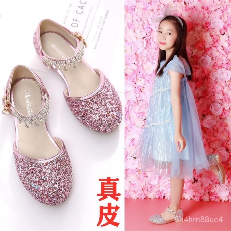 2021แสดงหนังเด็กรองเท้าส้นสูงใหม่เป่าโถวฤดูร้อนสาวรองเท้าแตะแฟชั่น ...