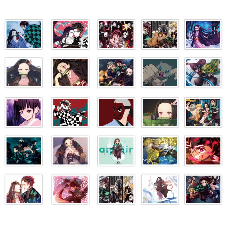 Demon Slayer Sticker 50pcs สติกเกอร์เด็กสติกเกอร์อนิเมะสติกเกอร์ ...