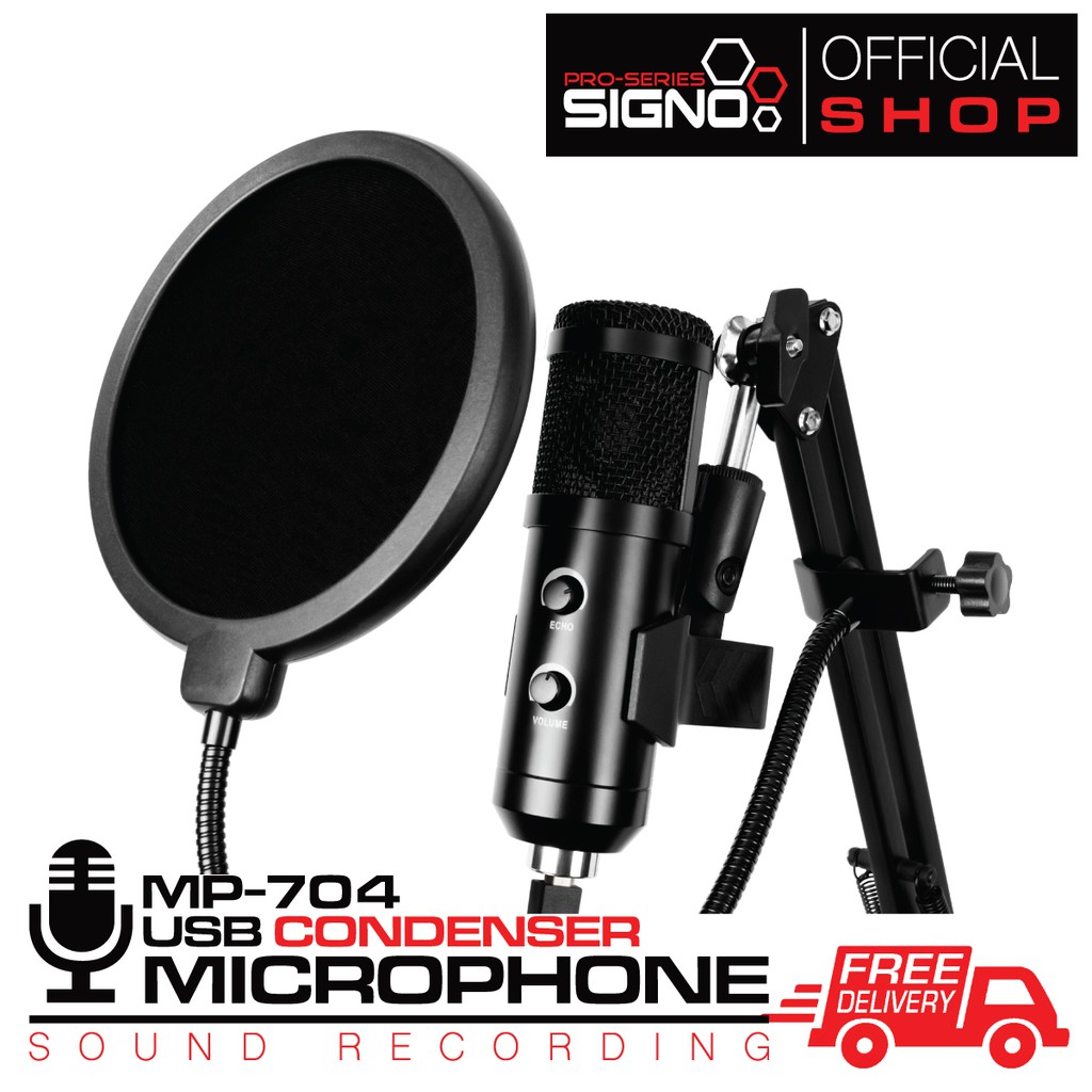 SIGNO USB Condenser Microphone Sound Recording รุ่น MP-704 (ไมค์โครโฟน ...