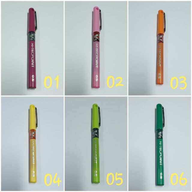 Pilot V5 Hi-Tecpoint pure liquid ink (ปากกาหมึกน้ำ 7 สีครบ ...
