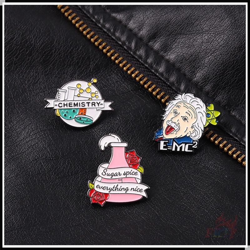 Chemistry Lab Beaker - Einstein E=mc² Brooches ★ 1Pc Enamel Pins ...