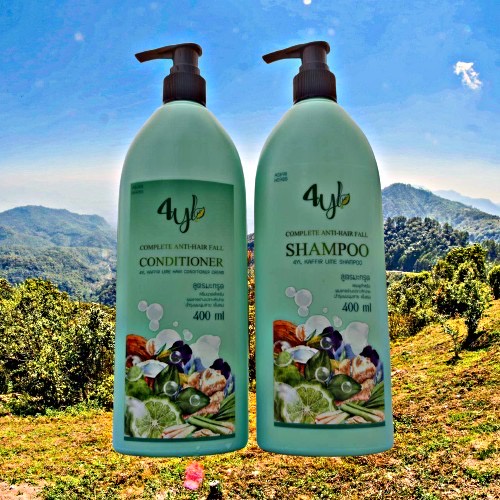 4YL แชมพูและครีมนวด สูตรมะกรูดและใบหมี่ ขนาด400ml. ของแท้รับตรงจากบริษัท - annaya21 - ThaiPick