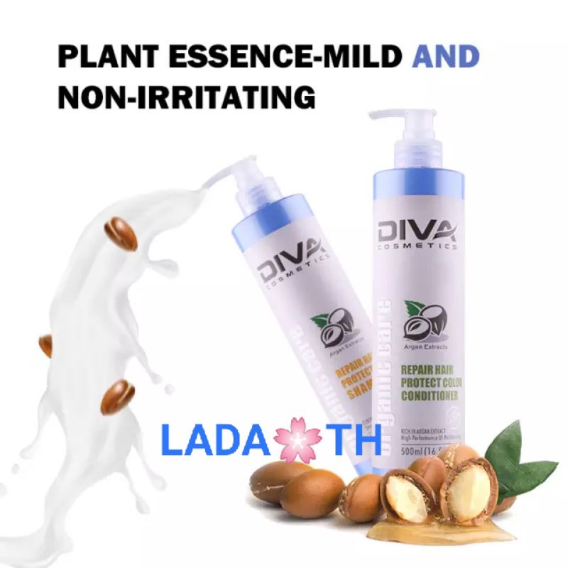 ขายดีอันดับ 1️⃣ แชมพู ดีว่า Diva Cosmetics Repair Hair Protect Colour Shampoo - lada_beautyshop ...