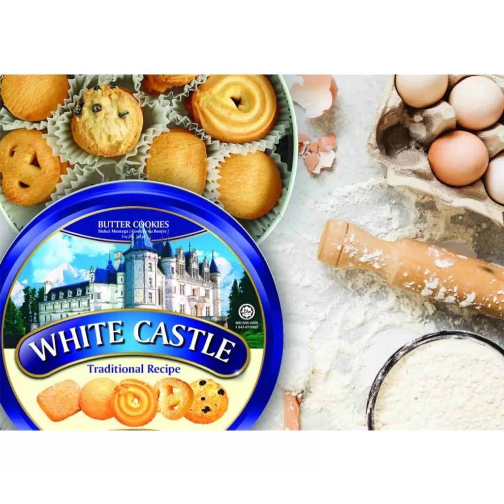 คุกกี้พระราชวัง คุกกี้ปราสาท White Castle White castle butter cookies traditional recipe คุกกี้ ...
