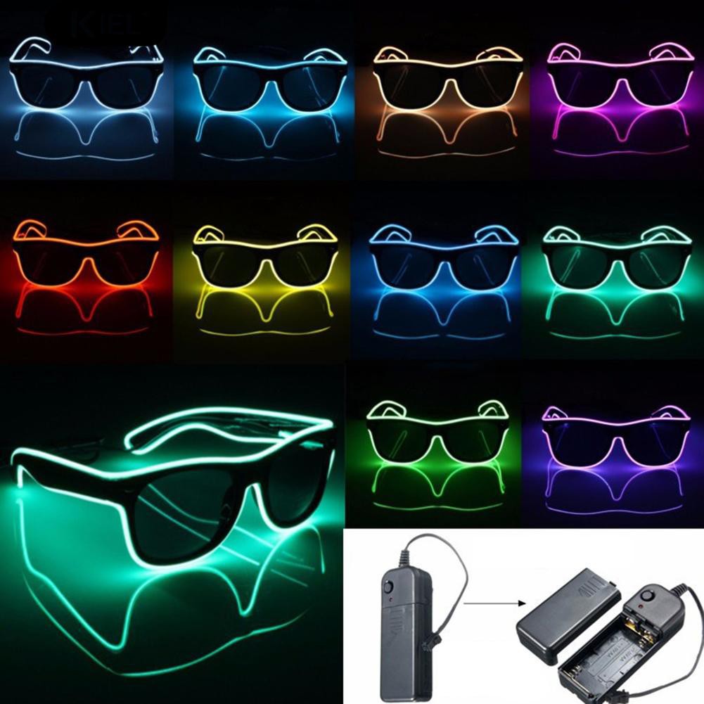 Kiel LED Glasses Light Up Glow Sunglasses Eyewear Shades for Nightclub ...