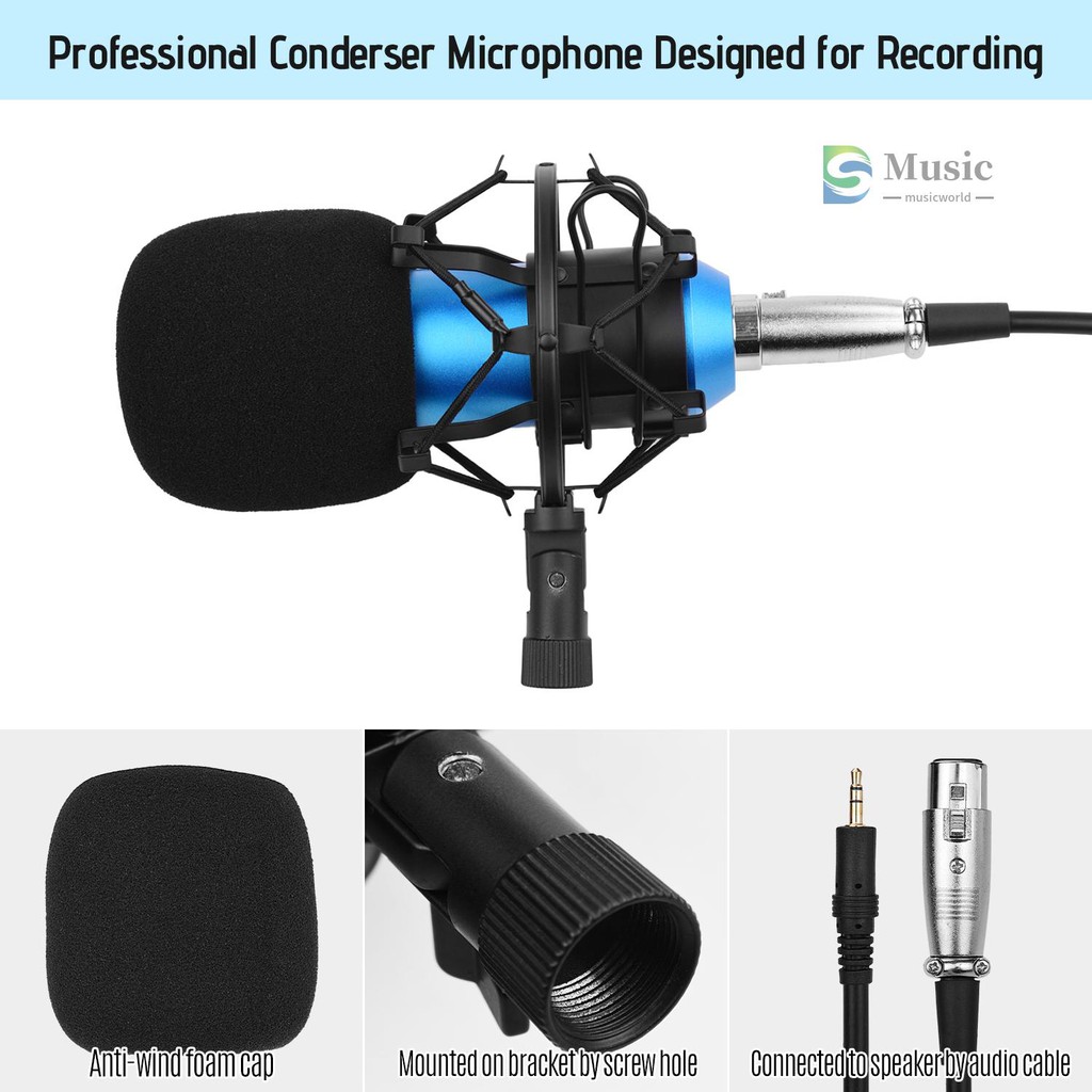 [Concert] Professional Cardioid Condenser Microphone Kit with Audio ...