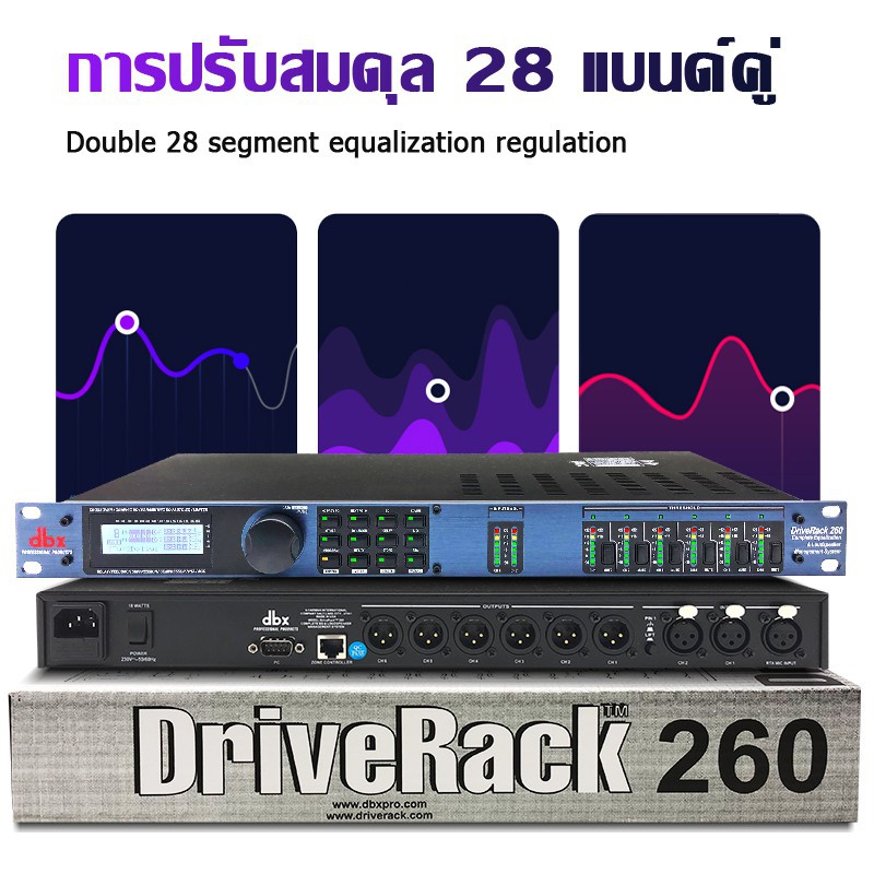 ₪ ครอสดิจิตอล dbx Driverack 260 พร้อมตั้งค่าให้ ประกอบไปด้วย ครอส,EQ ...