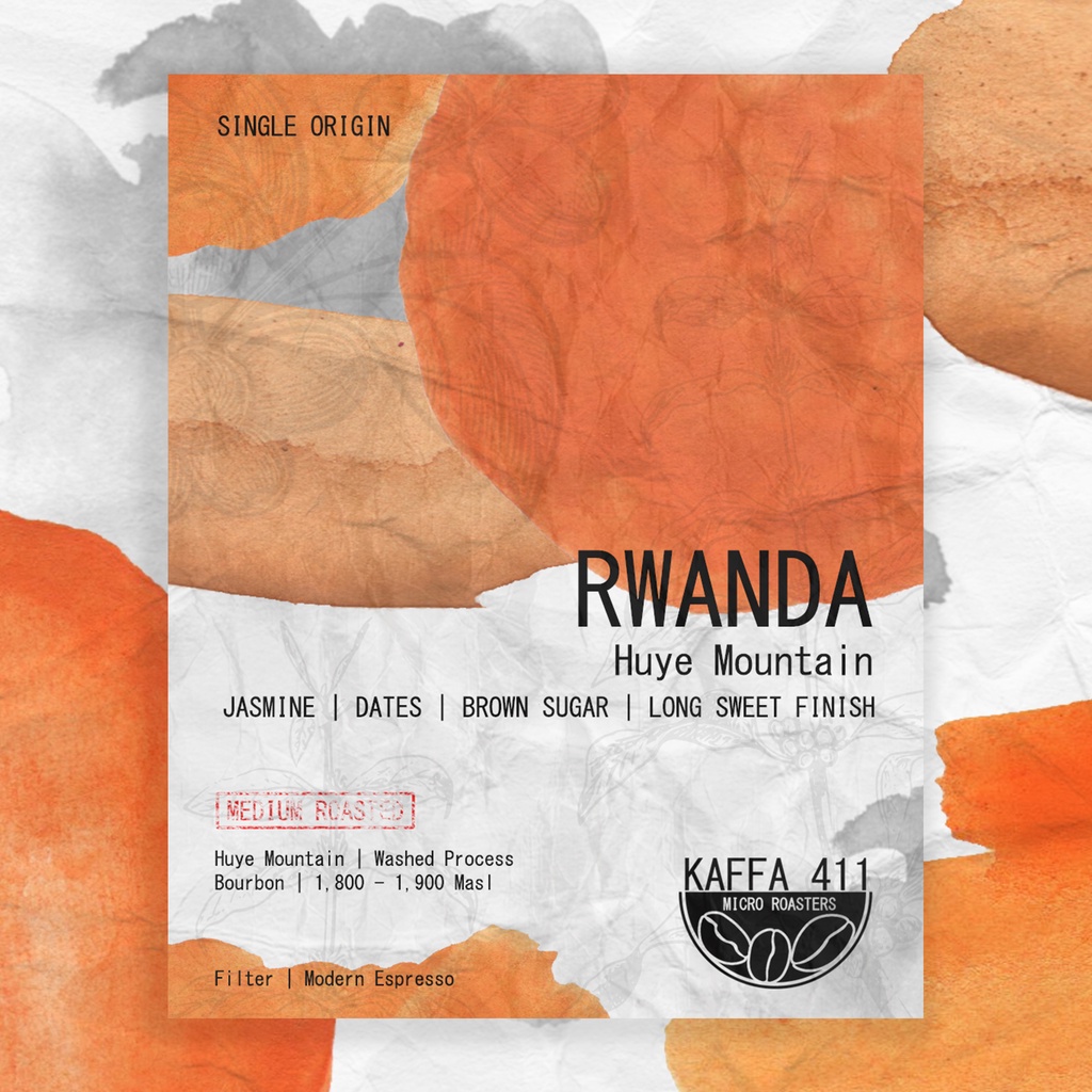 Rwanda Huye Mountain เมล็ดกาแฟคั่ว รวันดา KAFFA 411 - kaffa411 - ThaiPick