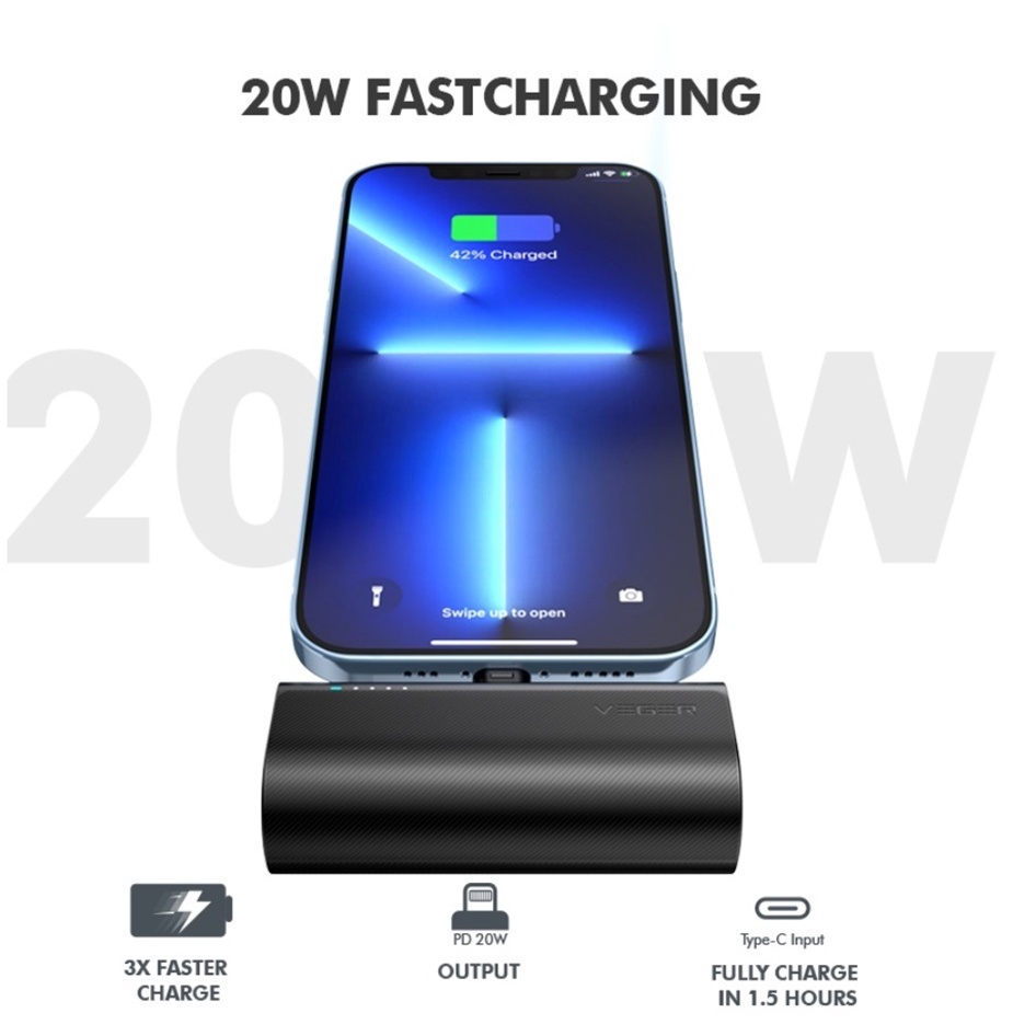 พาวเวอร์แบงค์ fast charging power bank ชาร์จเร็ว 5000mAh PD 20W รุ่น P5-L สำหรับไอโฟนขนาดเล็ก มี ...