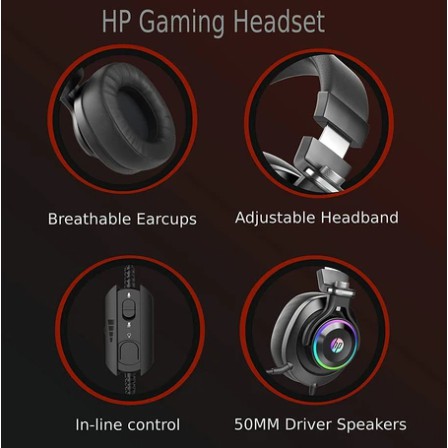 ้HP GAMING HEADSET H500 WIRED OVER-EAR - b2b6ddyul0 - ThaiPick