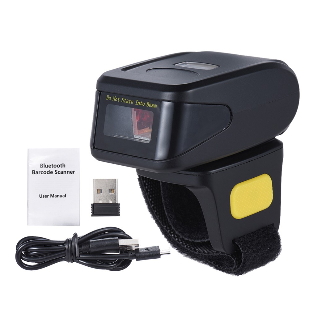 Portable Handheld Bluetooth Wireless Ring Finger 1D Barcode Scanner ...