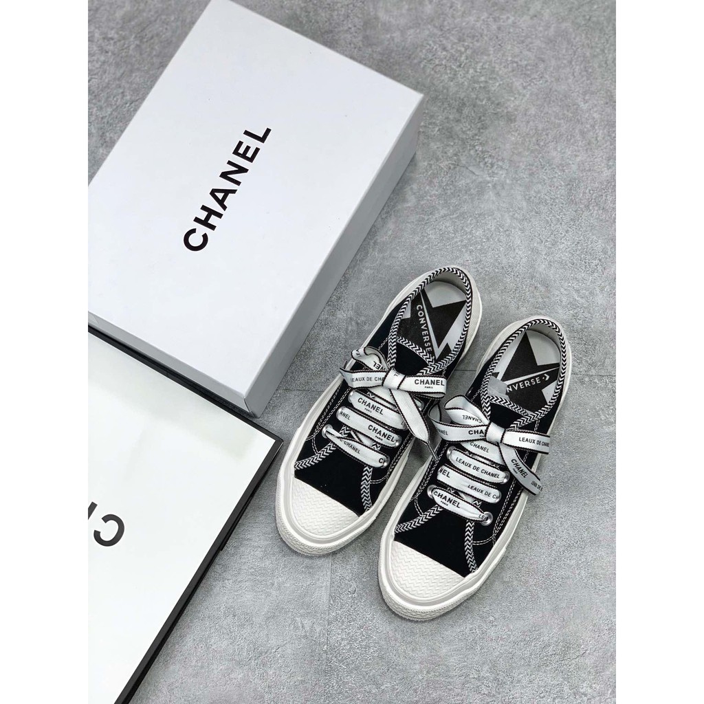 Chanel X Converse รองเท้าผ้าใบแฟชั่น - degaofang.th - ThaiPick
