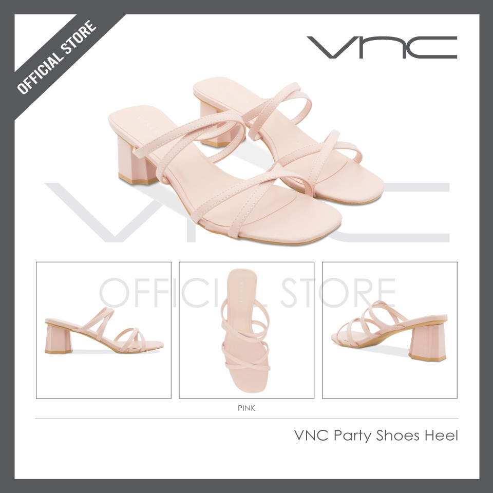 VNC Party Shoes รองเท้าส้นสูงสายไขว้ส้นบล็อก ...