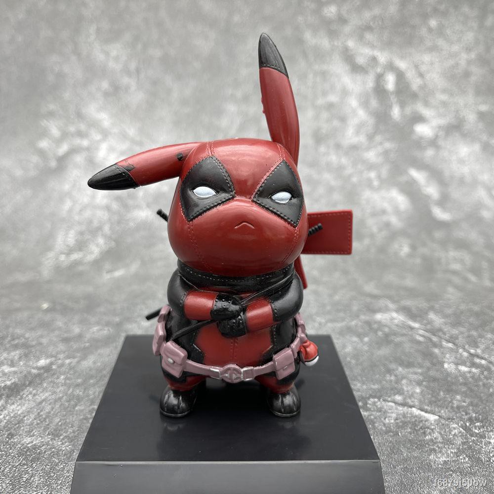 จัดส่งที่รวดเร็วพร้อมส่งDeadpool Pikachu ตุ๊กตาโปเกมอนทำมือ Marvel ...
