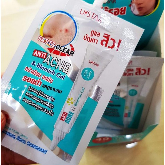 USTAR Anti Acne & Blemish Gel เจลแต้มสิว สูตรเข้มข้น แบบซอง 8 กรัม ...