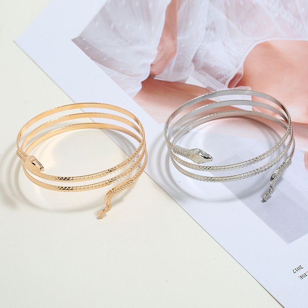EUTUS Retro Arm Chain Hollow Arm Ring Arm Bangle Geometric Pattern Body ...