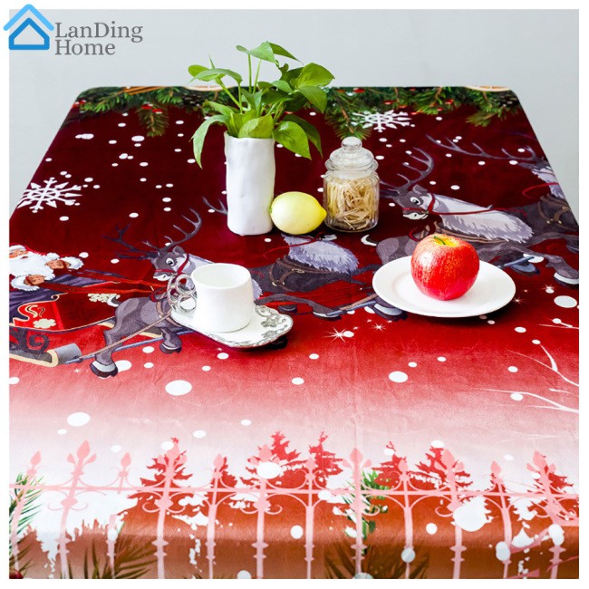 [Xmas] 140*200cm Thickened Christmas Cartoon Table Cloth for Tea Table ...